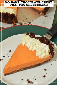 No-Bake Thai Tea Cheesecake - Jaja Bakes - jajabakes.com