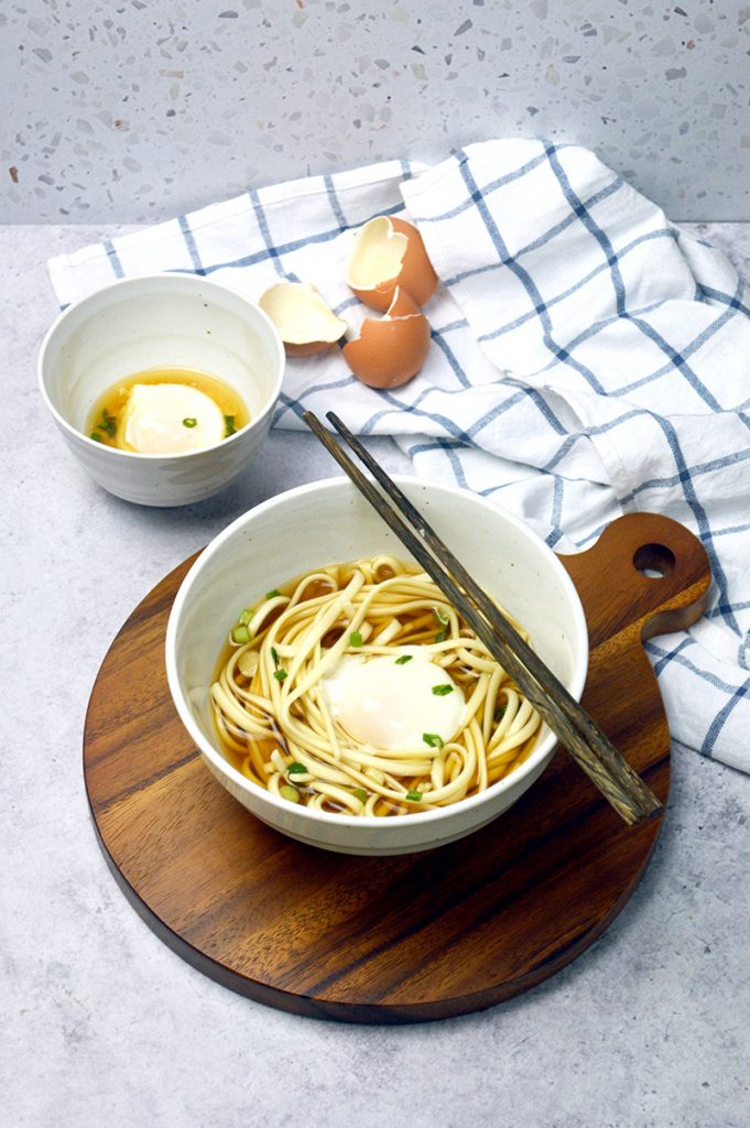 Udon with Onsen Tamago - Jaja Bakes - jajabakes.com