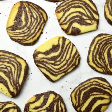 Zebra-Striped Shortbread Cookies - Jaja Bakes - jajabakes.com