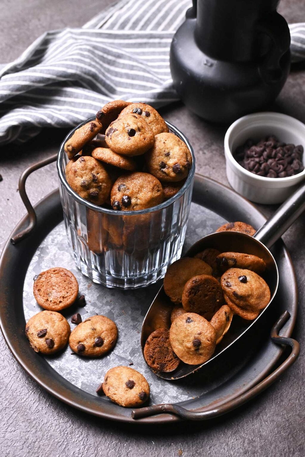 Famous Amos Style Mini Chocolate Chip Cookies - Jaja Bakes