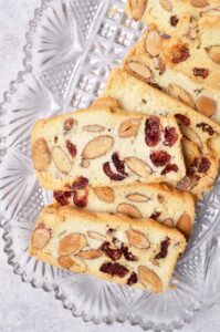 Thin Almond Cranberry Biscotti (Dairy-Free) - Jaja Bakes - jajabakes.com