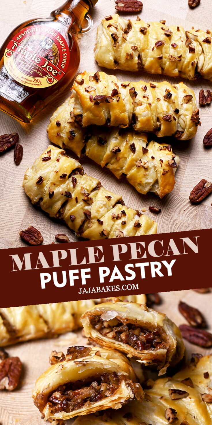 Maple Pecan Puff Pastry - Jaja Bakes