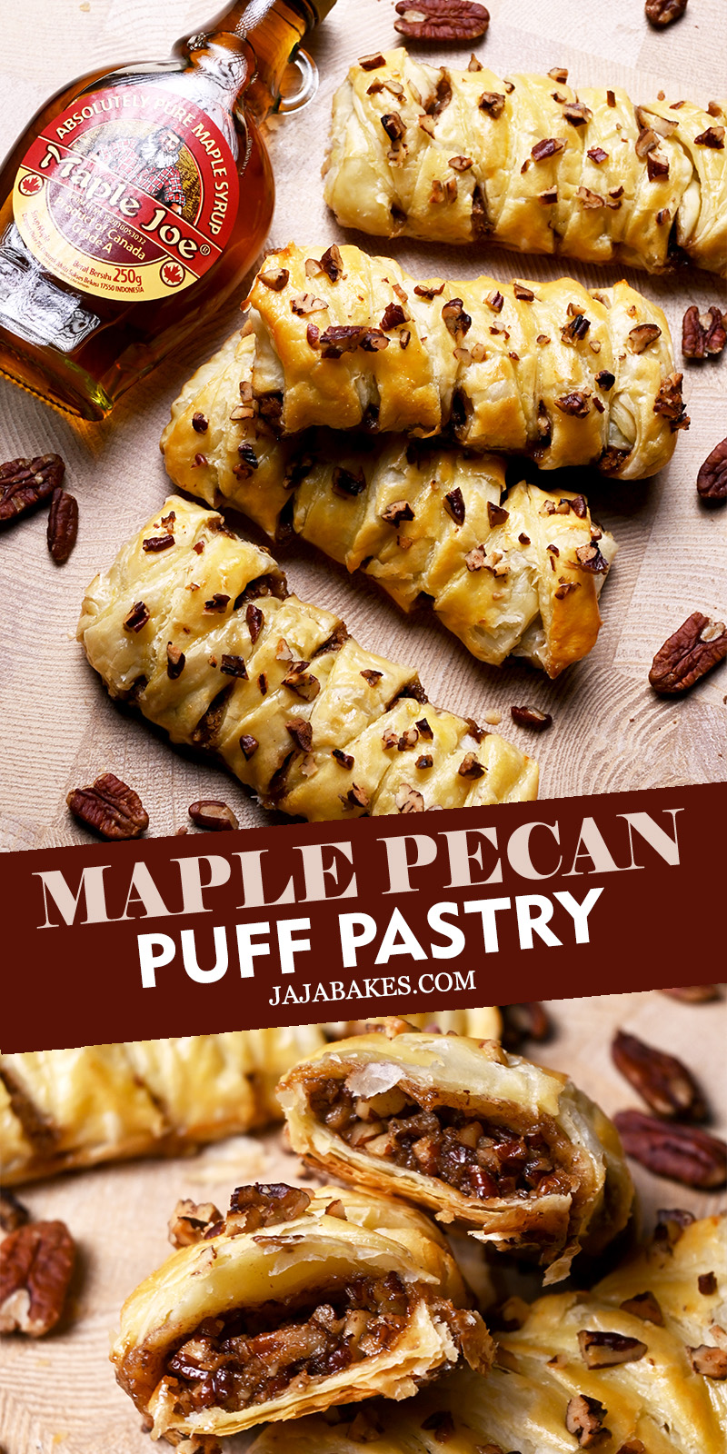 Maple Pecan Puff Pastry - Jaja Bakes