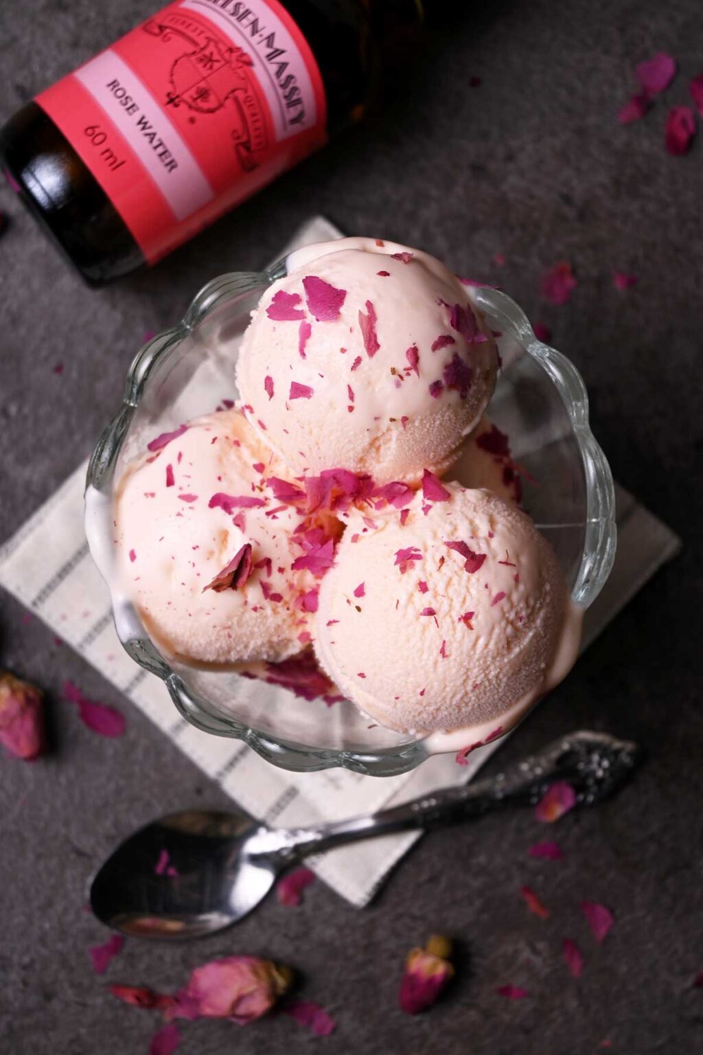 Rose Ice Cream - Jaja Bakes