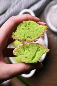 Pandan Coconut Madeleines - Jaja Bakes