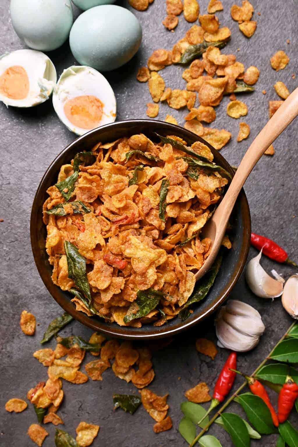 Salted Egg Cornflakes - Jaja Bakes
