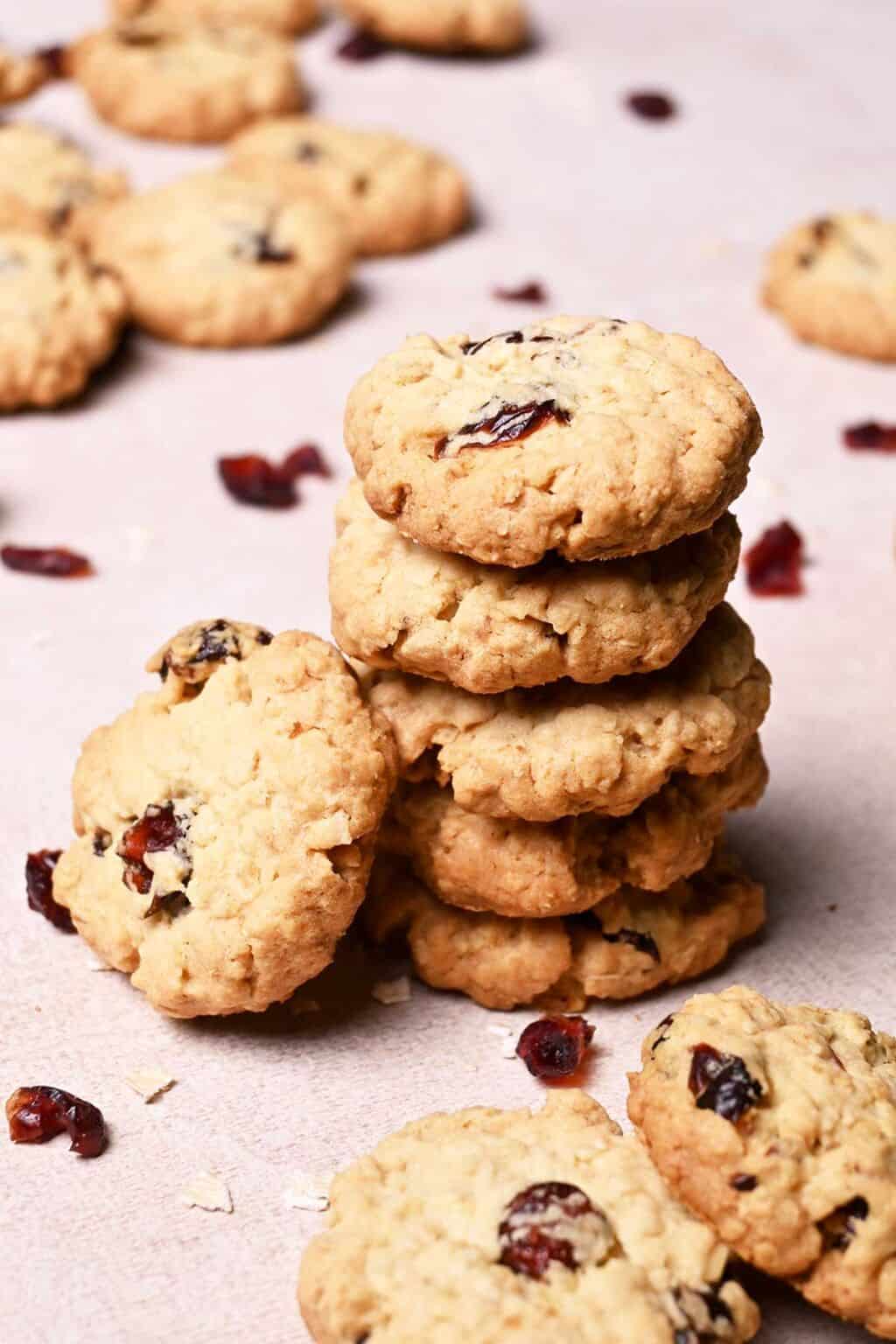 Crunchy Oatmeal Cranberry Cookies - Jaja Bakes