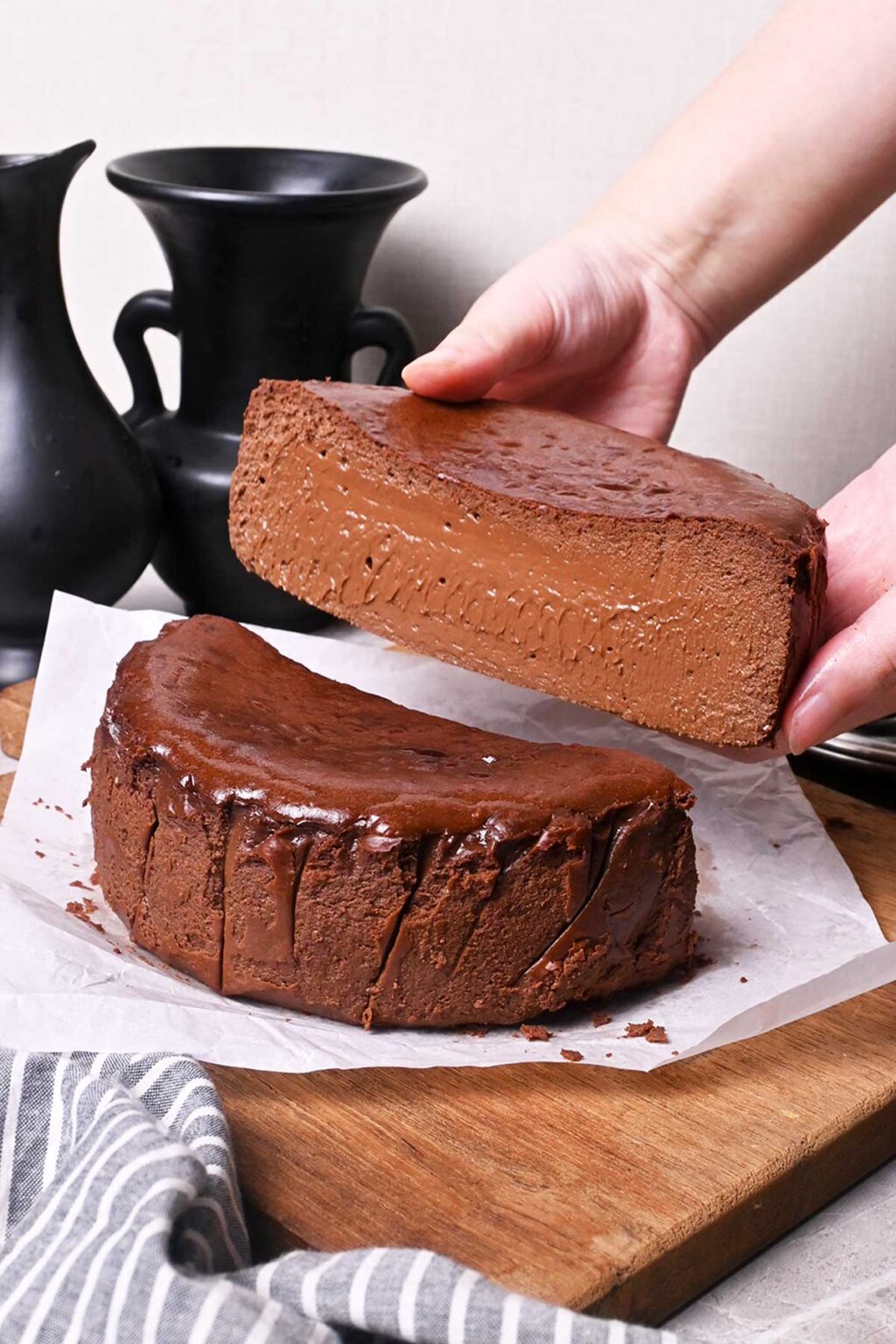 Chocolate Basque Cheesecake - Jaja Bakes