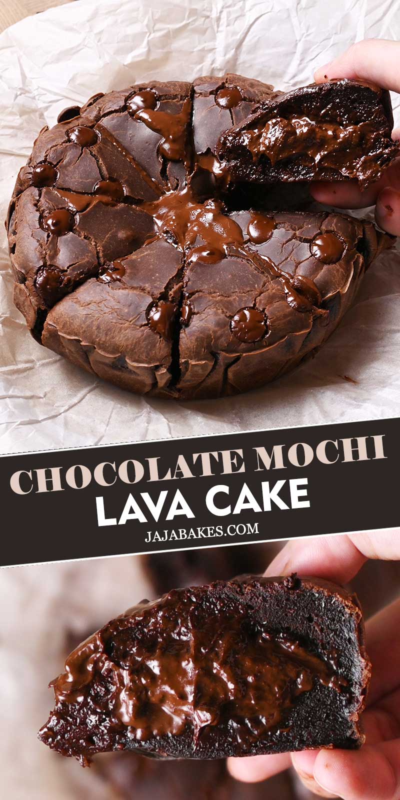 Chocolate Mochi Lava Cake - Jaja Bakes