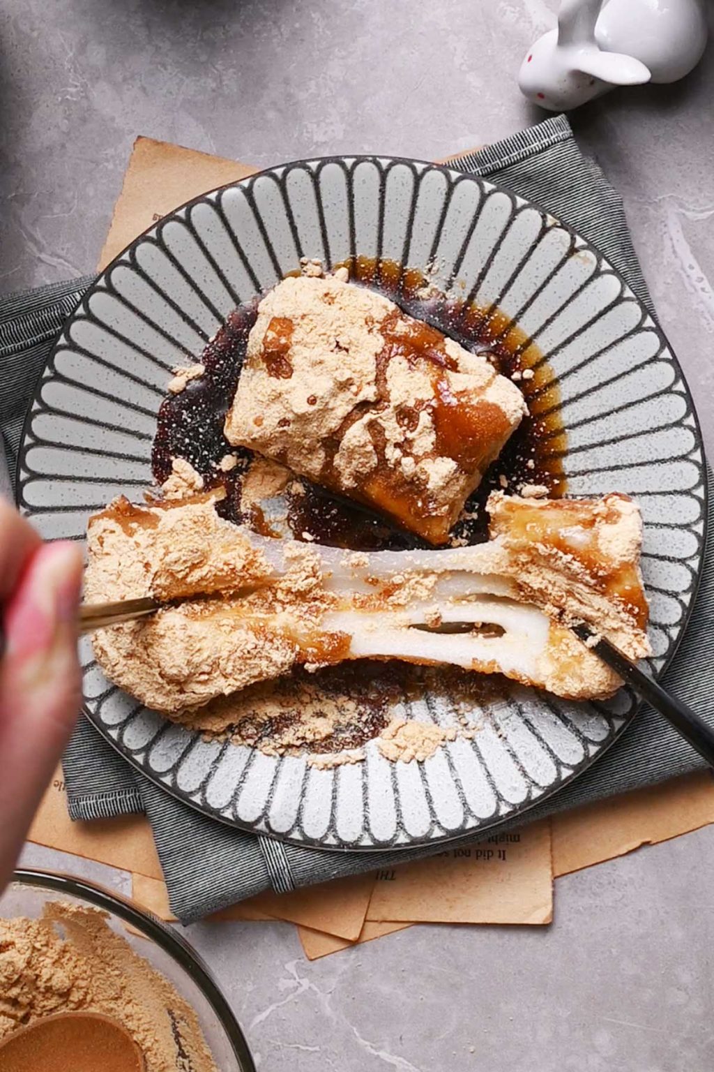 Kinako Mochi With Kuromitsu - Jaja Bakes