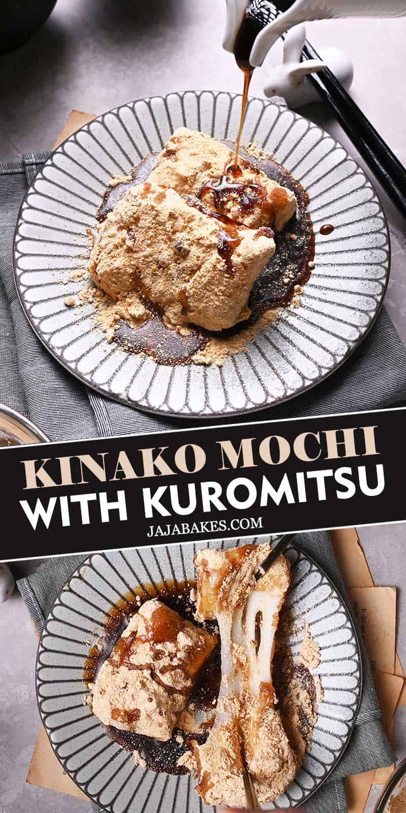 Kinako Mochi With Kuromitsu - Jaja Bakes