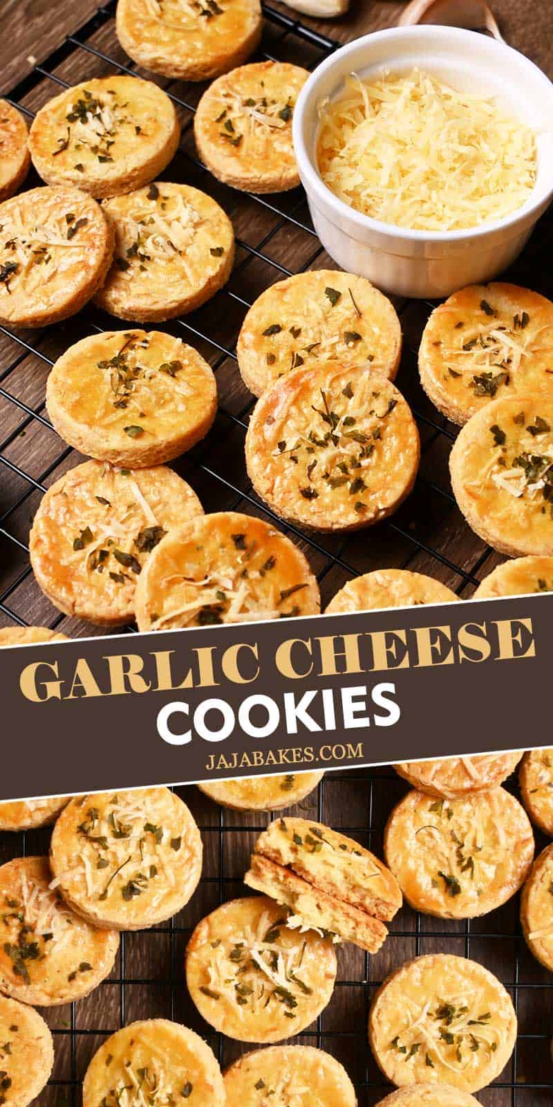 Garlic Cheese Cookies - Jaja Bakes